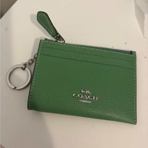 Coach | Bags | Coach Green Leather Key Ring Wallet | Poshmark